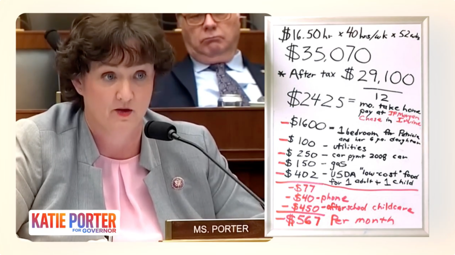 KATIE PORTER TAKES ON TRUMP AND THE SPECIAL INTERESTS DRIVING UP COSTS ...